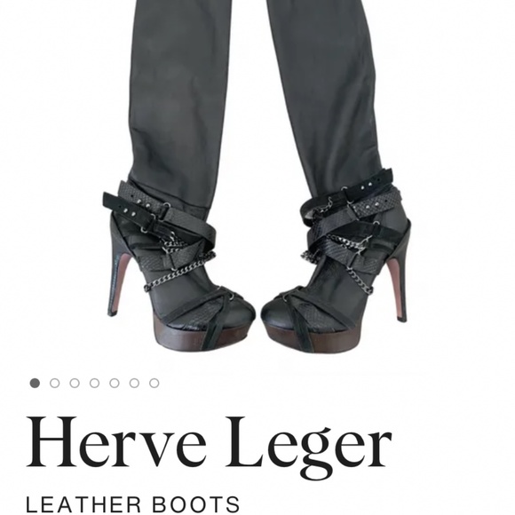 Herve Leger | Shoes | Herve Leger Designer Leather Boots | Poshmark